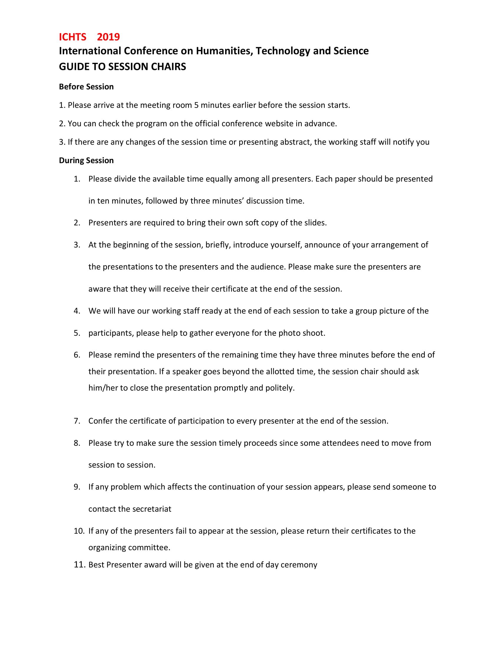 Parallel Session 2nd International Conference On Humanities